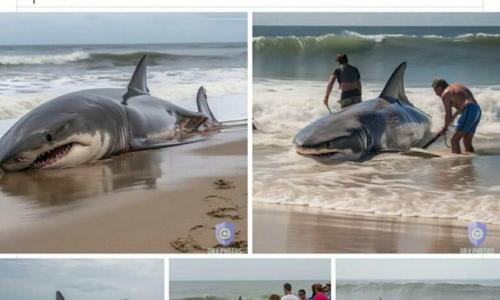 Fake news: Giant great white shark found on Durban beach