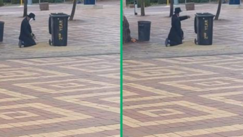 Johannesburg Uni Student in Suit Shoveling Sand Baffles Viewers