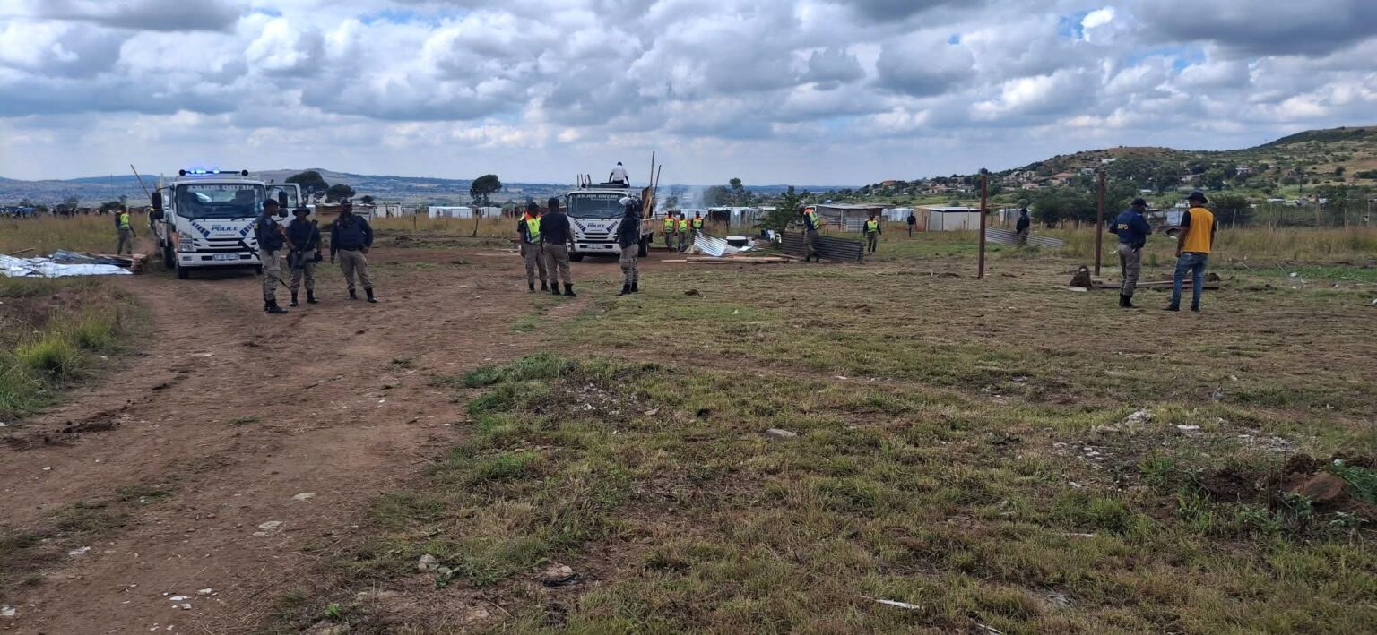 JMPD demolishes illegal structures in Eldorado Park amid land invasion ...